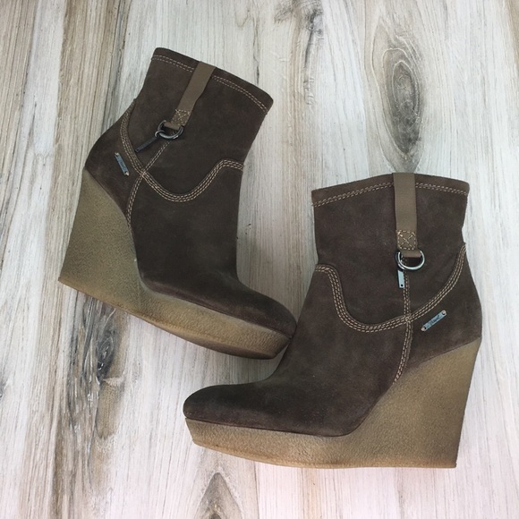 Diesel | Shoes | Diesel Brown Ankle Boots With Wedge Heel | Poshmark